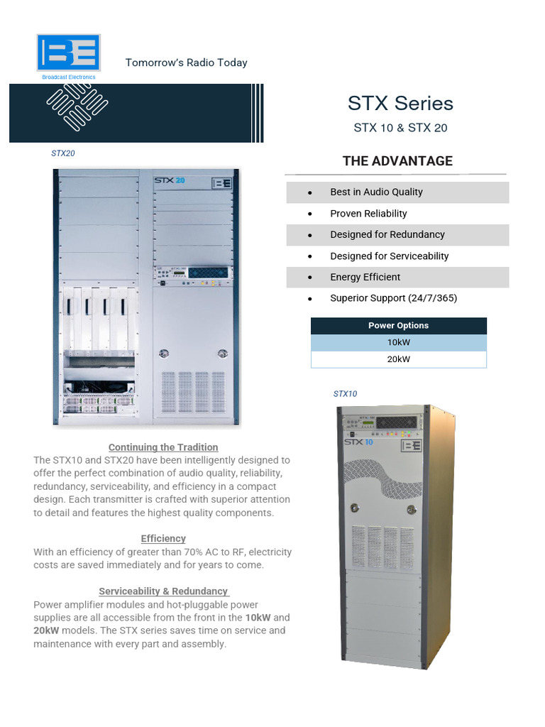 STX-10-and-20-FM-Transmitter-Brochure-V1 | PDF | Frequency Modulation ...