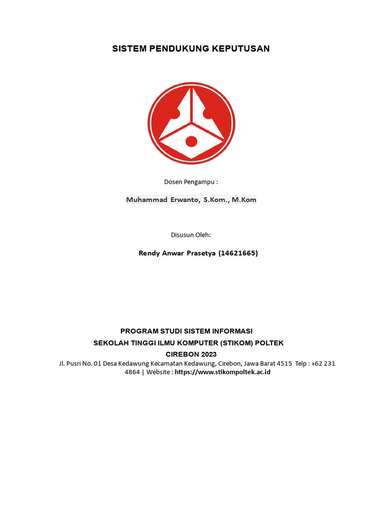 Tugas SPK - Rendy Anwar - 14621665 - SI | PDF