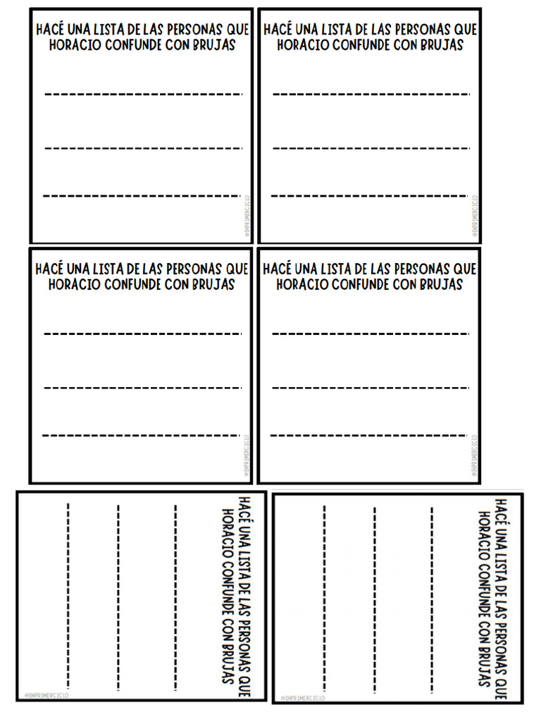 Listado de Personajes Del Cuento Disculpe Es Usted Ua Bruja | PDF