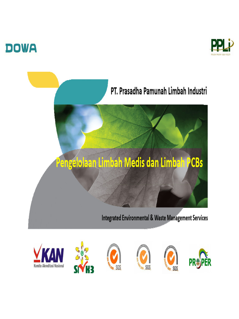 Pengelolaan Limbah Medis & PCBs PPLI | PDF