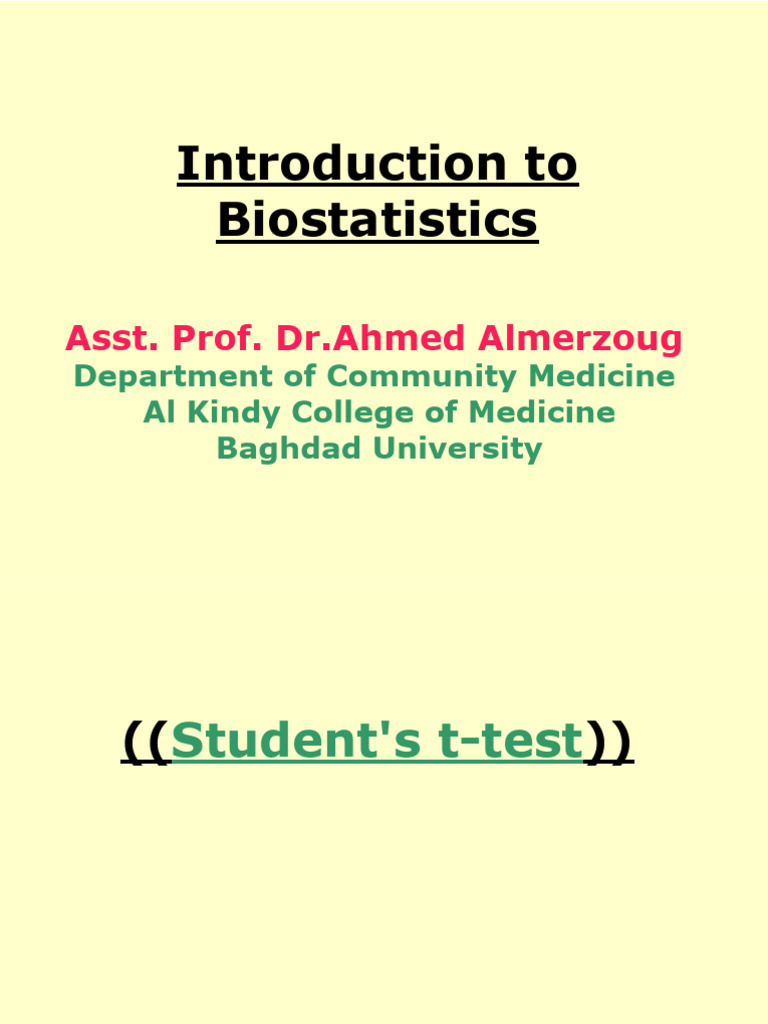T Test | PDF