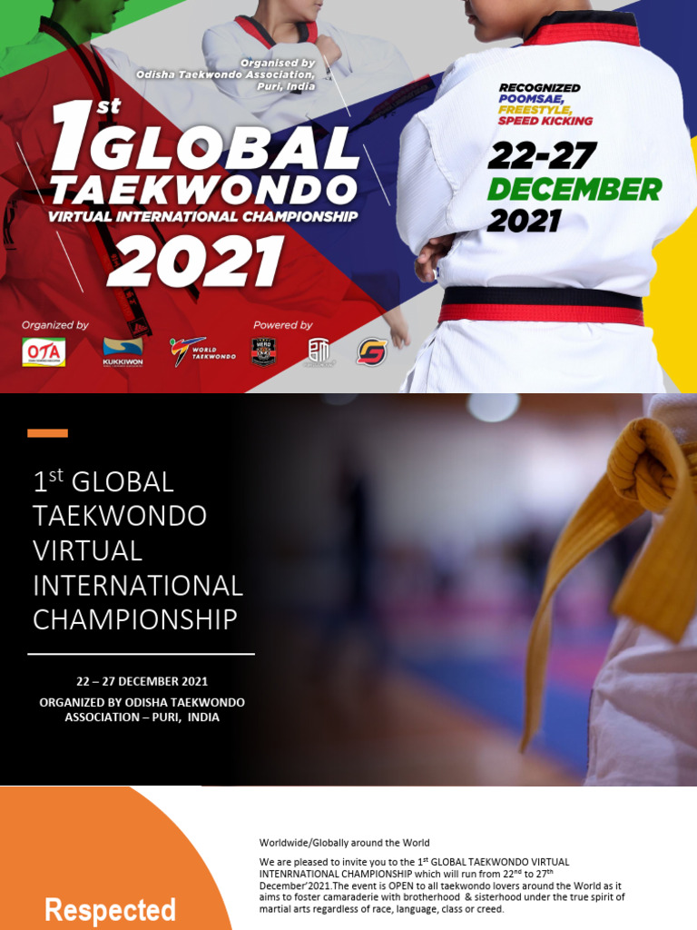 1st Global Taekwondo International Championship | PDF | Taekwondo