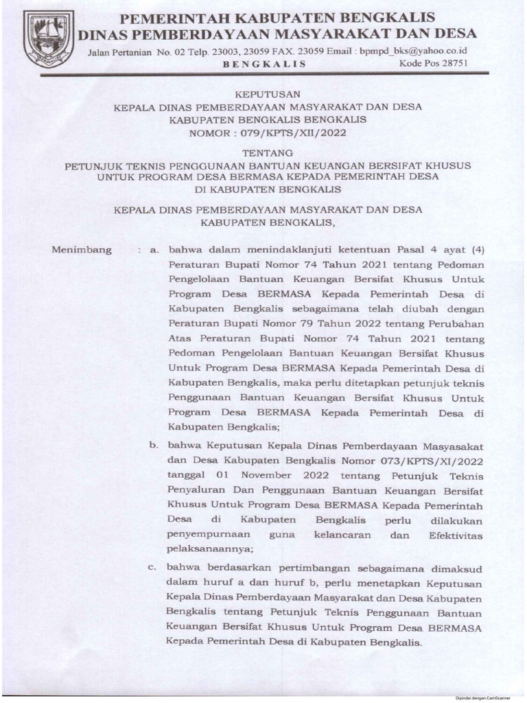 Petunjuk Teknis Penggunaan Bantuan Keuangan Bersifat Khusus Untuk ...