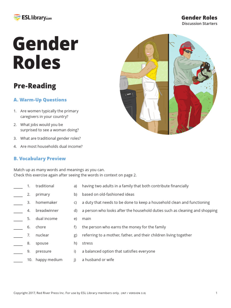 72 Gender-Roles Can Student | PDF | Gender Role | Family