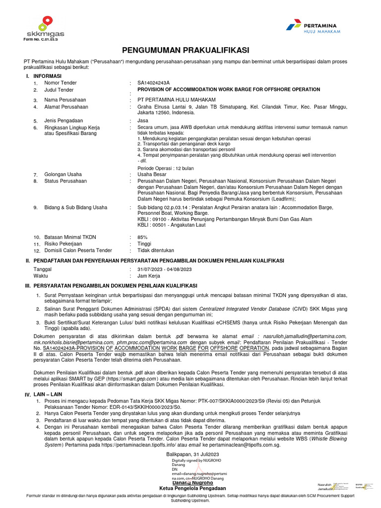 Work Barge PHM | PDF