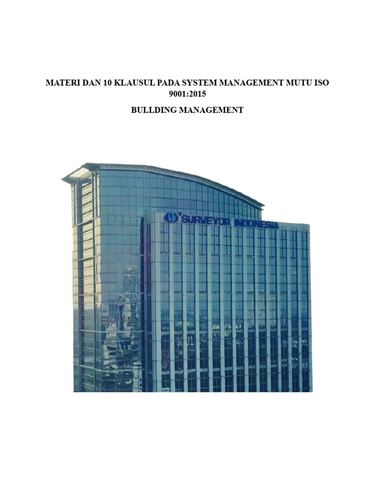 10 Klausul Pada System Management Mutu Iso 9001 | PDF