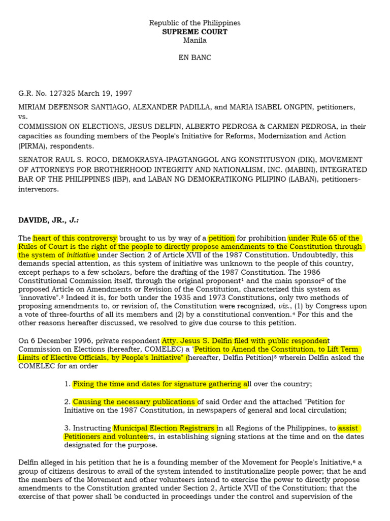 Amendments and Revision of Constitution | PDF | Constitutional Amendment | Writ Of Prohibition