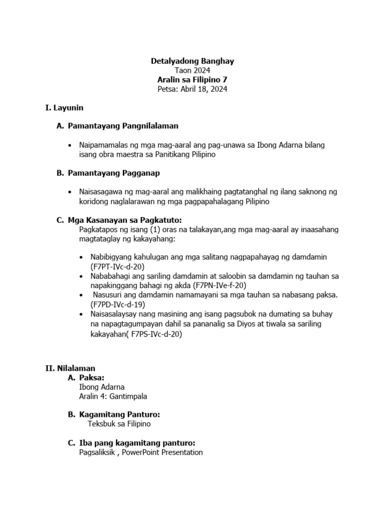 Ibong Adarna Aralin 4 PInaka Final | PDF