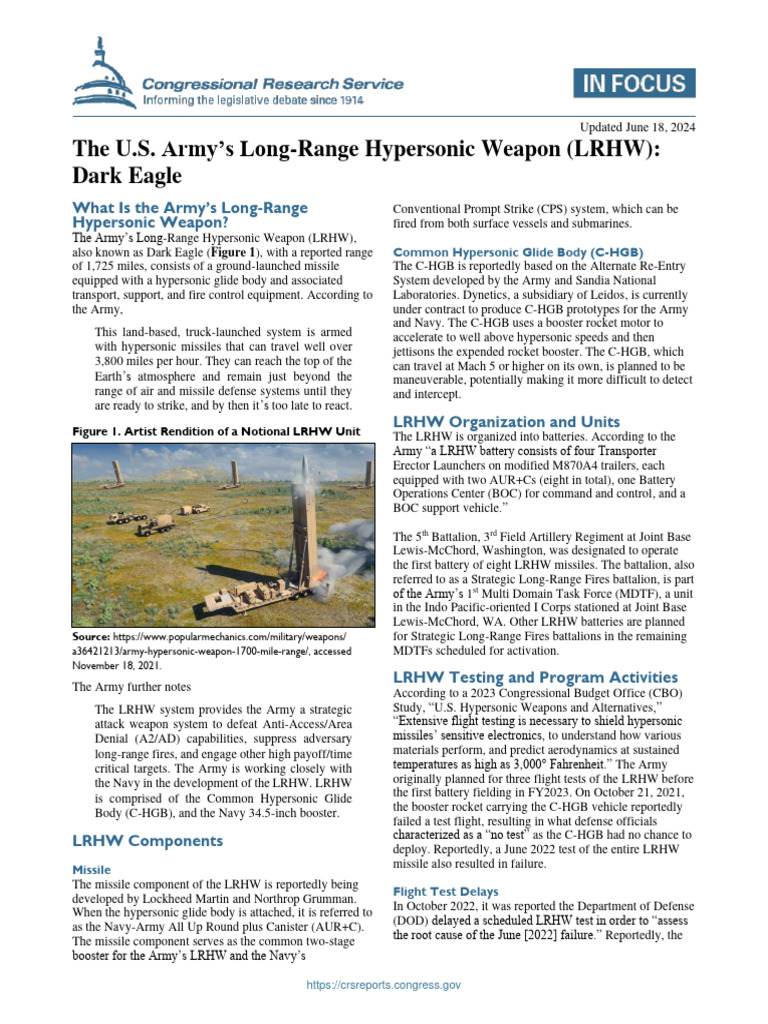 IF11991 | PDF | Military Technology | Military Science