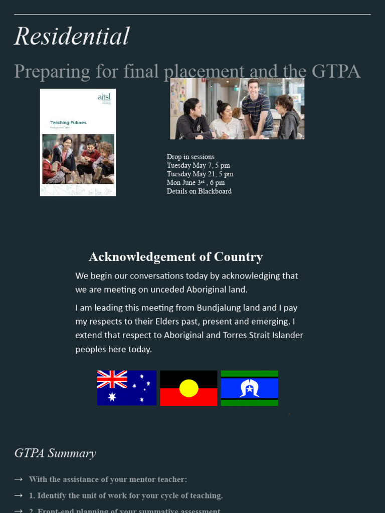 GTPA Residential Presentation Powerpoint | PDF | Teachers | Reflective ...