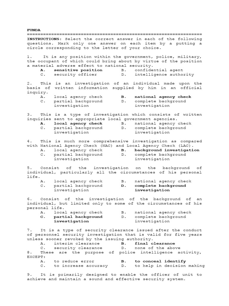 Fundamental of Criminal Investigation and Intelligence Part 2 | PDF | Classified Information ...