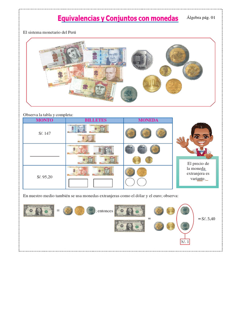 equivalencias de monedas y billetes | PDF | Dinero | Numismática