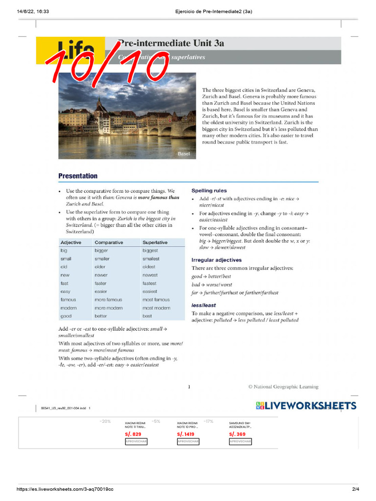 Ejercicio de Pre-Intemediate2 (3a) | PDF | Xiaomi | Linux Based Devices
