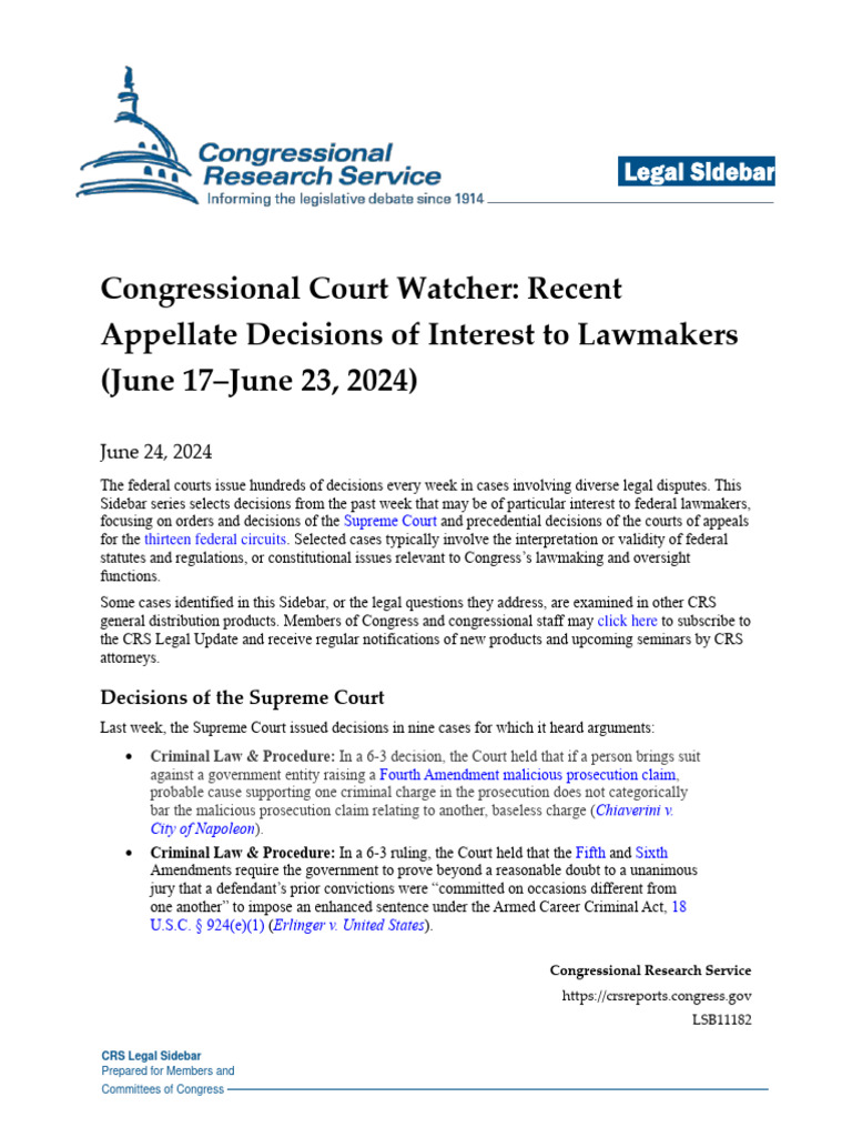 LSB11182 | PDF | United States Federal Probation And Supervised Release ...