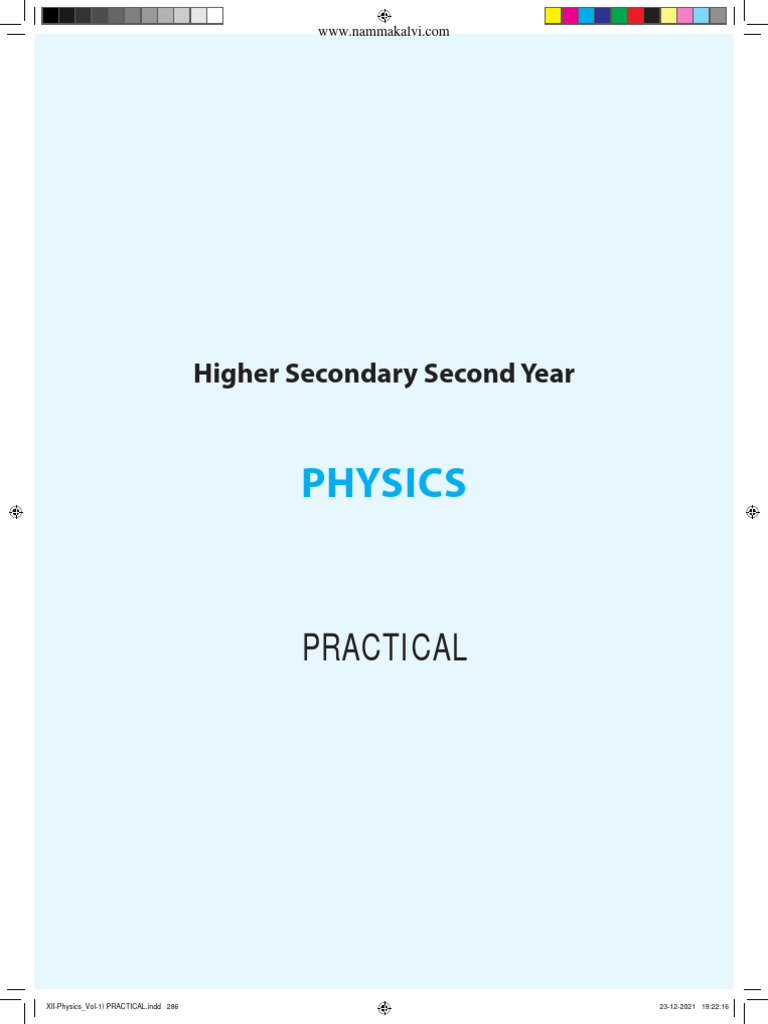Namma Kalvi 12th Physics Practical Manual em 215621 | PDF | Wavelength | Diode