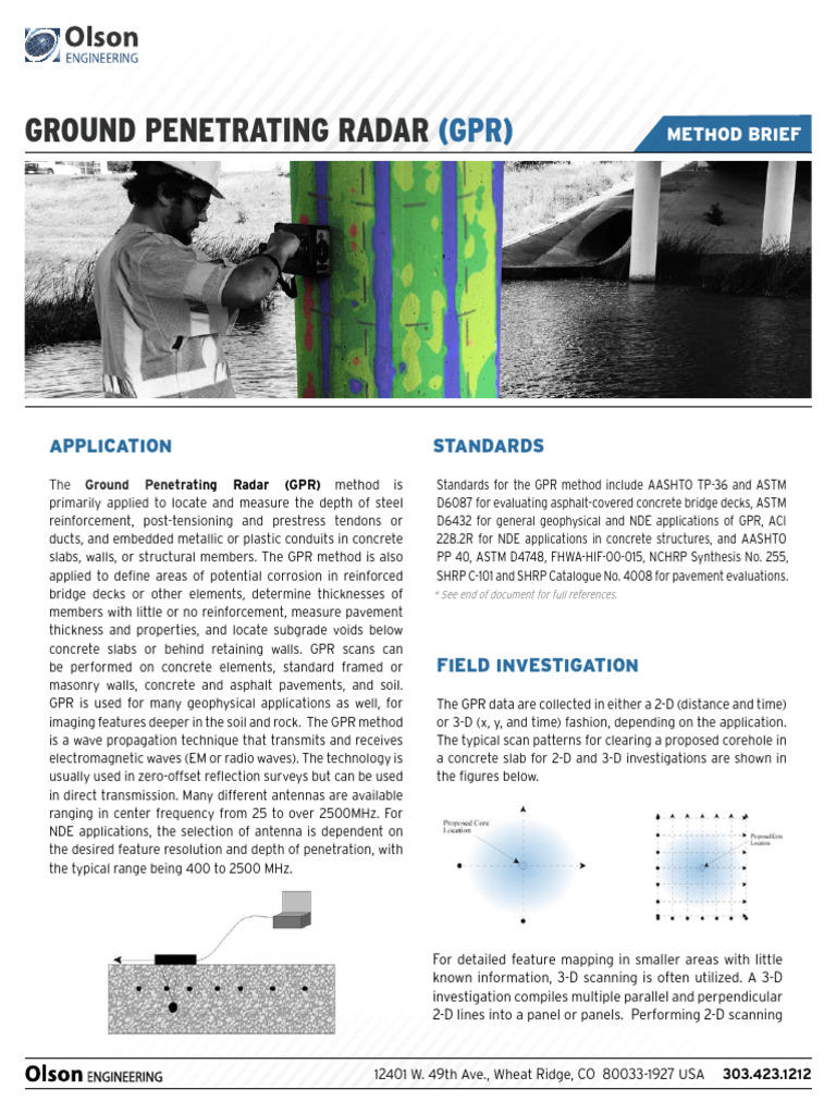 GPR Method Brief DIGITAL | PDF | Concrete | Building Engineering