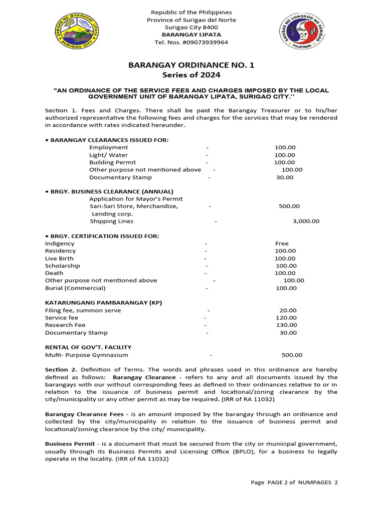Tax Ordinance 2 2023 | PDF | Government | Taxes