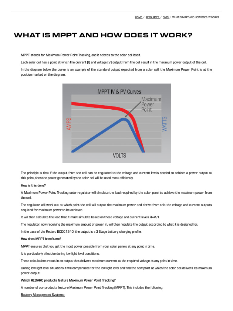 What is MPPT | PDF | Battery Charger | Electronic Engineering