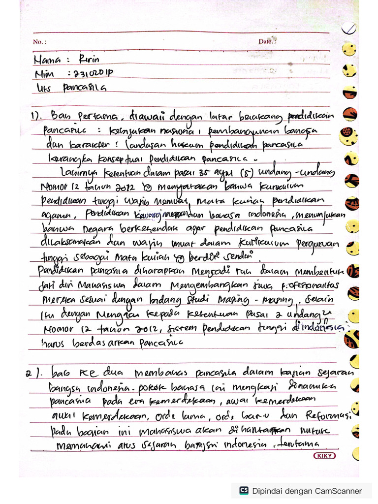 Tugas Pancasila - Ririn | PDF