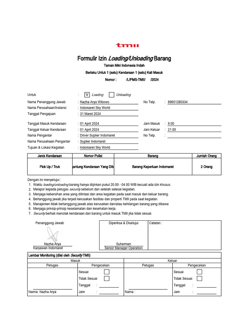 Form Loading Indomaret Sky World | PDF