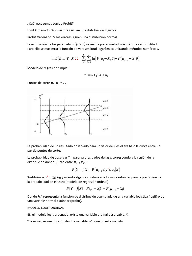 Modelos Logit y Probit Ordenados | PDF | Regresión logística ...