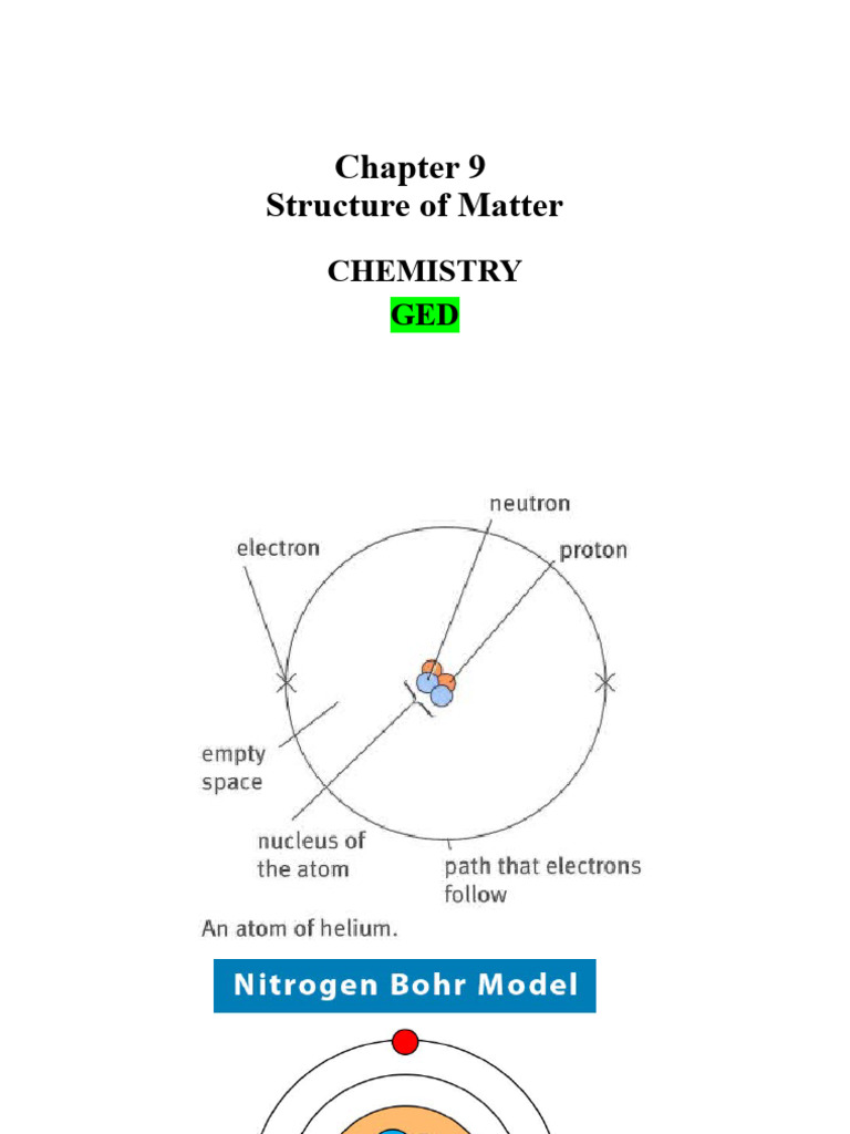 Chapter 9 GED Trial | PDF | Chemical Bond | Atomic Nucleus