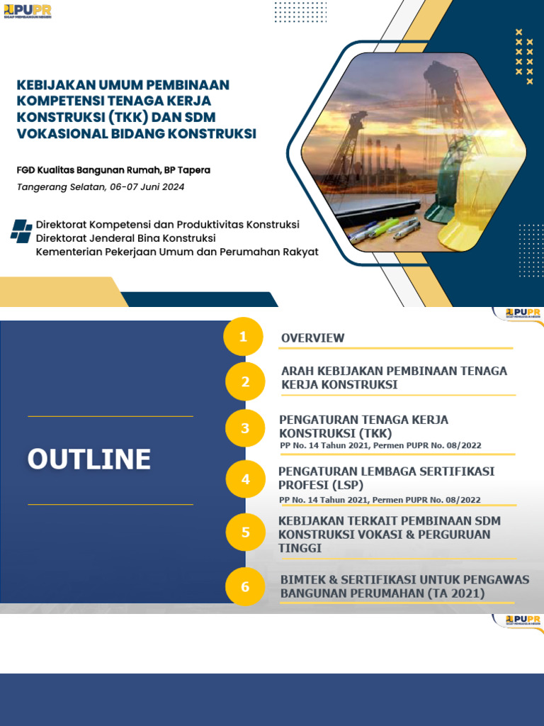 (Dirjen Bina Konstruksi) 2024-06-07 - DKPK - PPT Kebijakan Umum ... (Dirjen Bina Konstruksi) 2024-06-07 - DKPK - PPT Kebijakan Umum ...