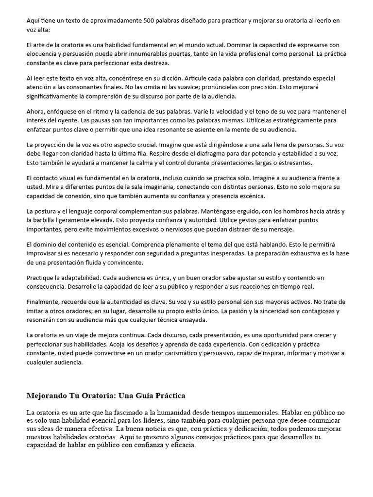 Aquí Tiene Un Texto de Aproximadamente 500 Palabras Diseñado para ...