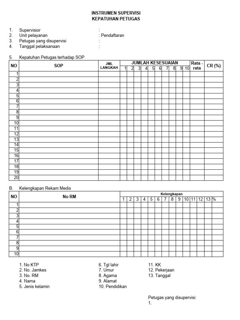 Instrumen Superfisi Pdf