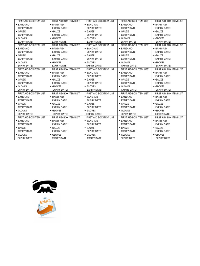 FIRST AID LABEL | PDF