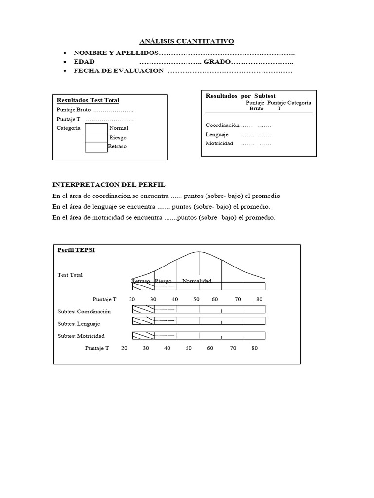 Protocolo TEPSI | Descargar gratis PDF | Hoja | Ramas de la botánica