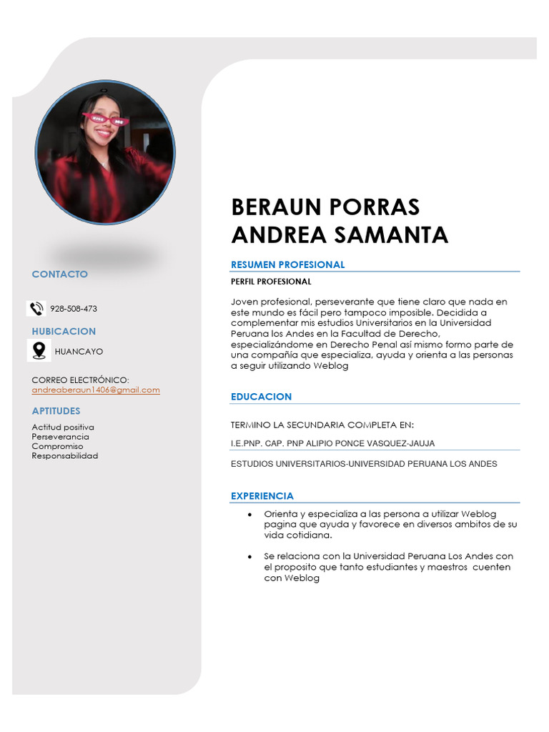 Beraun Porras Andrea Samanta | PDF | Salud y bienestar