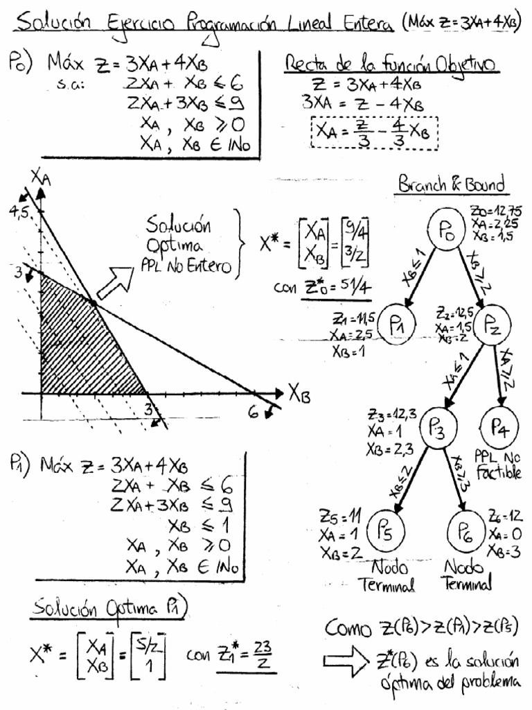 Solucion Ejercicio 3 Entera Programacion Lineal | PDF