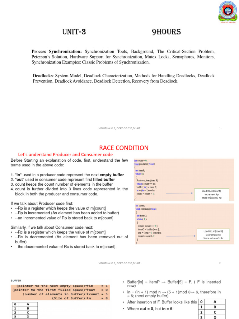 UNIT-3 Full | PDF | Process (Computing) | Computer Science
