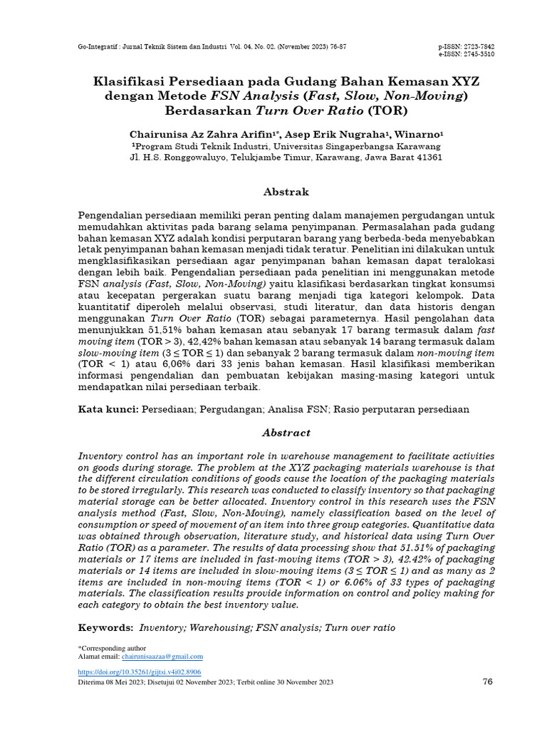 klasifikasi peraediaan dengan fsn | PDF
