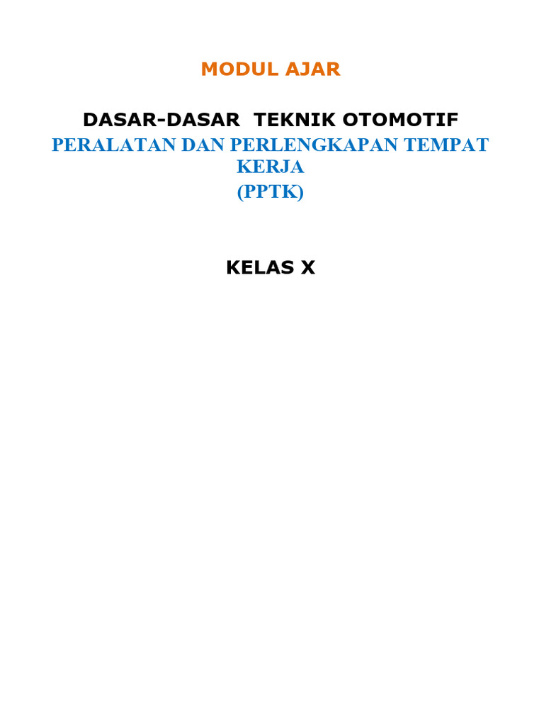 MODUL AJAR Peralatan Dan Perlengkapan Tempat Kerja (PPTK) Kelompok 2 | PDF MODUL AJAR Peralatan Dan Perlengkapan Tempat Kerja (PPTK) Kelompok 2 | PDF