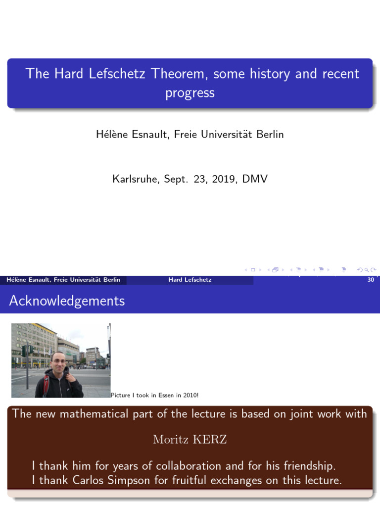 H Esnault Lecture On Lefschetz Theory | PDF | Mathematics ...