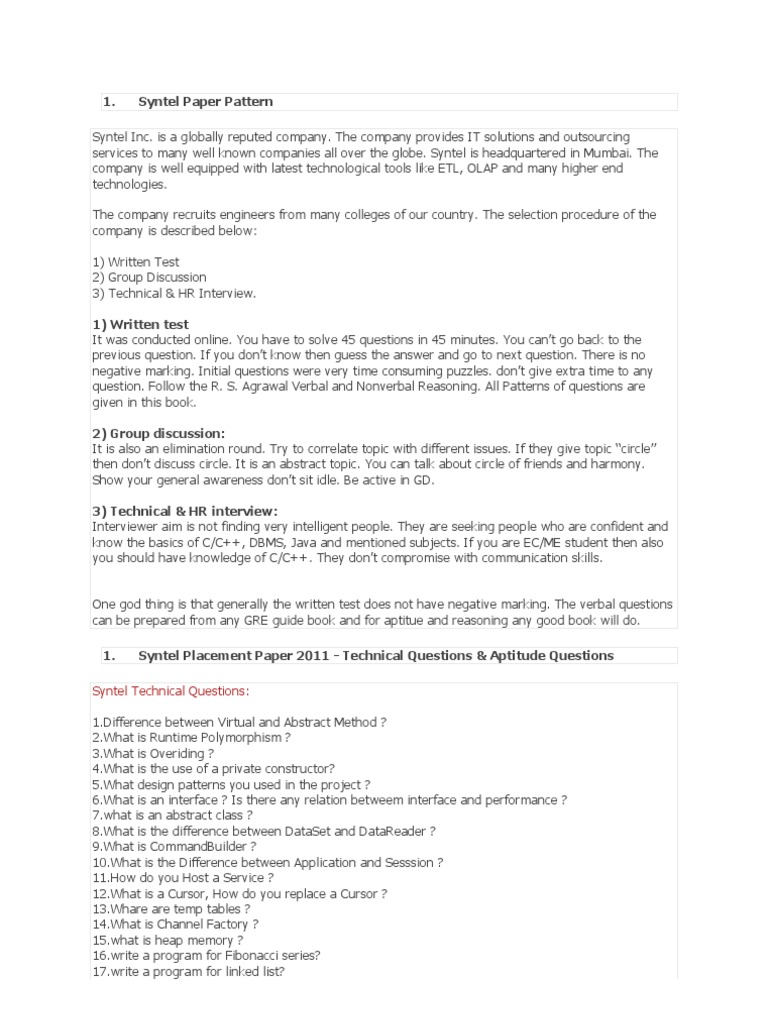 Syntel Paper Pattern | PDF | Triangle | Pointer (Computer Programming)