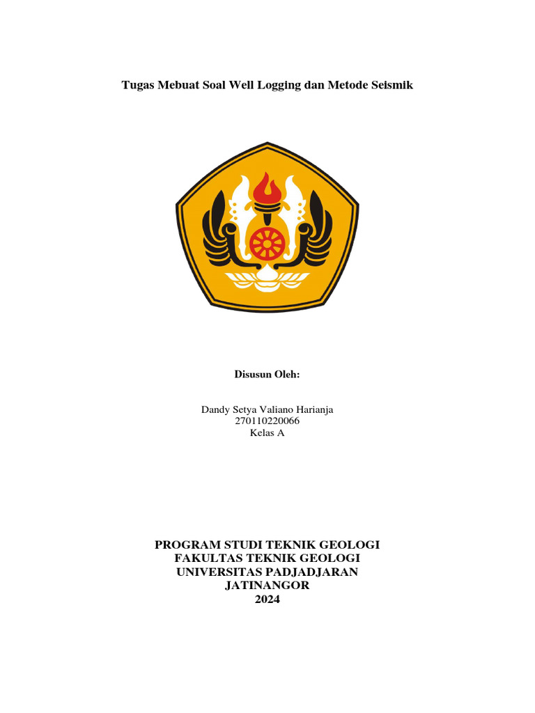 Dandy Setya - 066 - A - Tugas Membuat Soal Well Logging Dan Metode Seismik | PDF