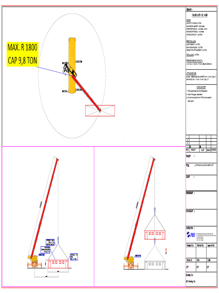lifting plan Container 40 ft | PDF