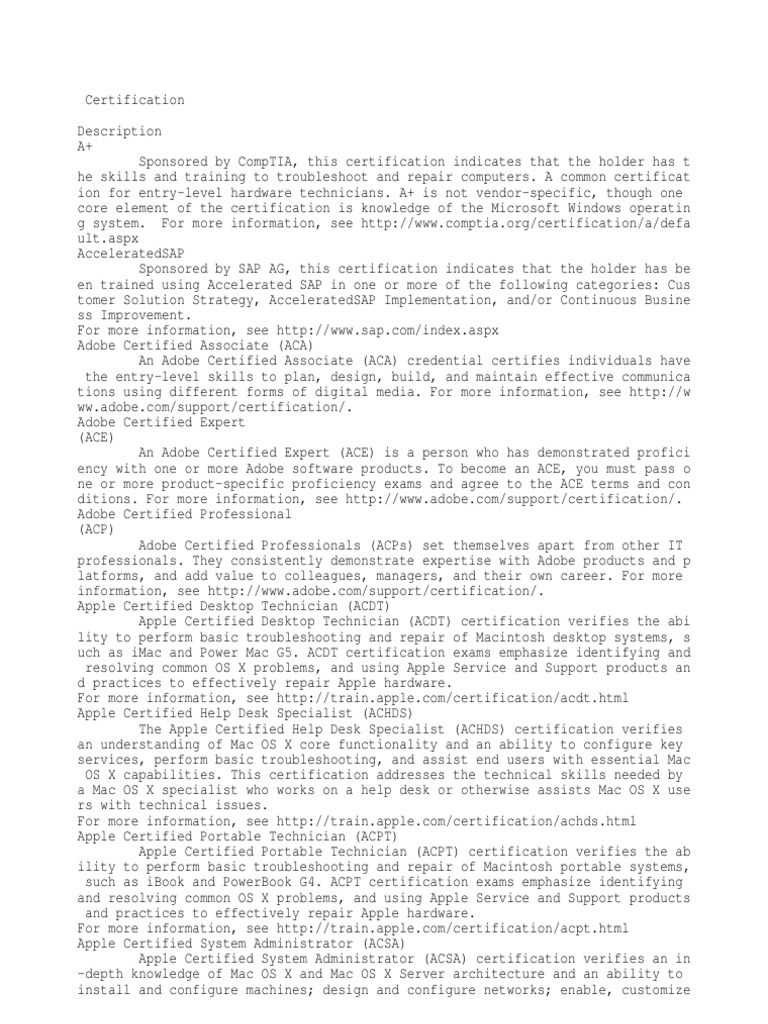 Cse Courses | PDF | Cisco Certifications | Comp Tia