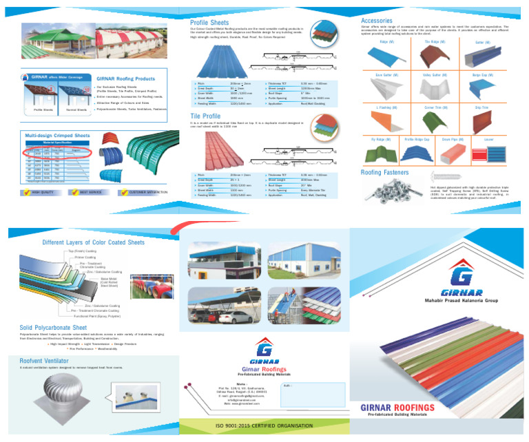 Shad sheet catalogue | Download Free PDF | Roof | Sheet Metal
