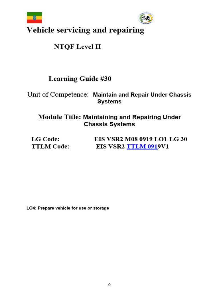 TTLM U.chassis Level 2 LO4 | PDF | Documentation