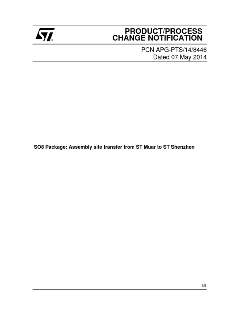 STMicroelectronics 8446 | PDF | Reliability Engineering | Semiconductor Device Fabrication