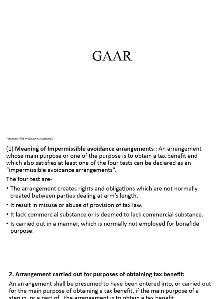 Gaar PPT (33954) | PDF | Capital Gains Tax | Tax Avoidance