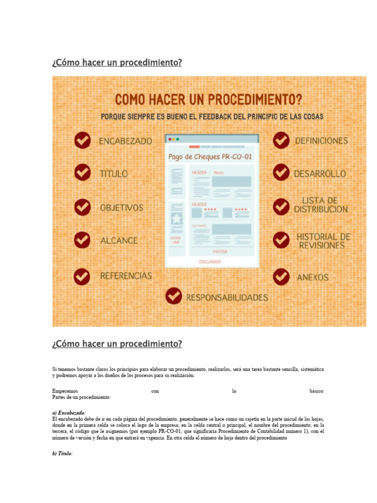 Cómo Hacer Un Procedimiento | PDF