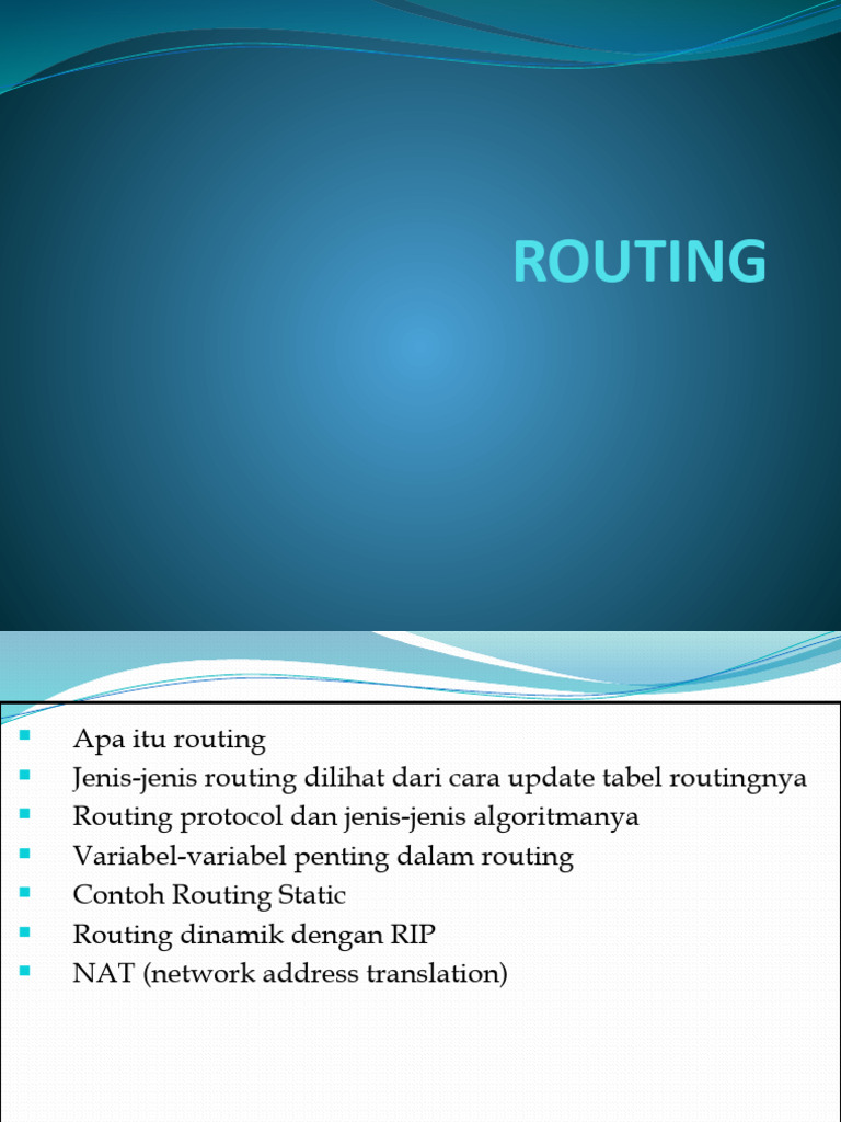 Routing | PDF