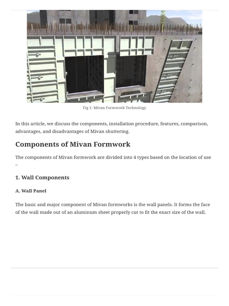 Mivan Formwork - Components, Erection, Features, Comparison - The ...