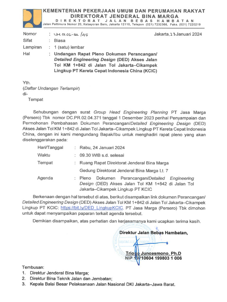 UNd. PJBH, 24 Jan 2024. 09.30 WIB - Und. RPT Pleno Dok. Perancangan ...