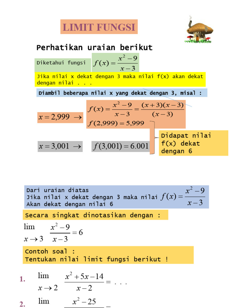 Limit Fungsi Materi 1 | PDF